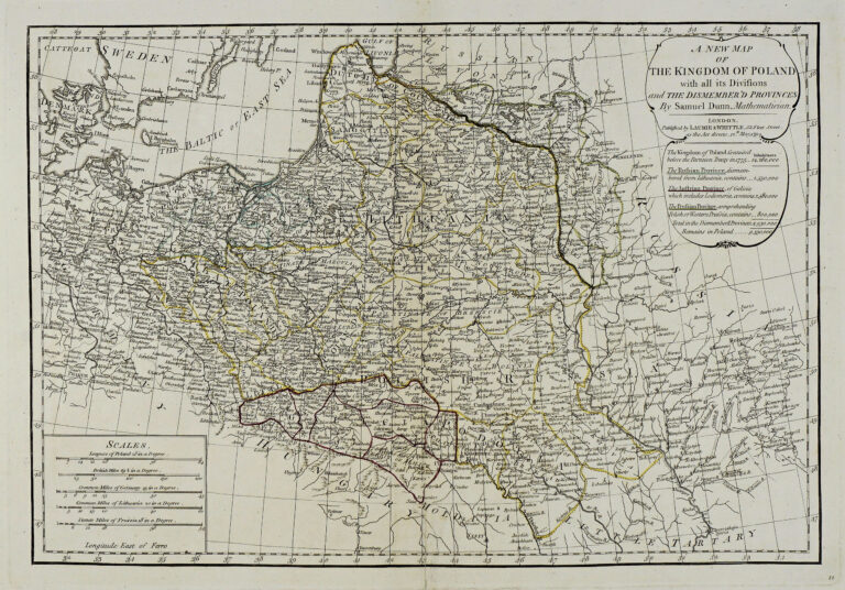 A New Map of the Kingdom of Poland with all its Divisions and The ...