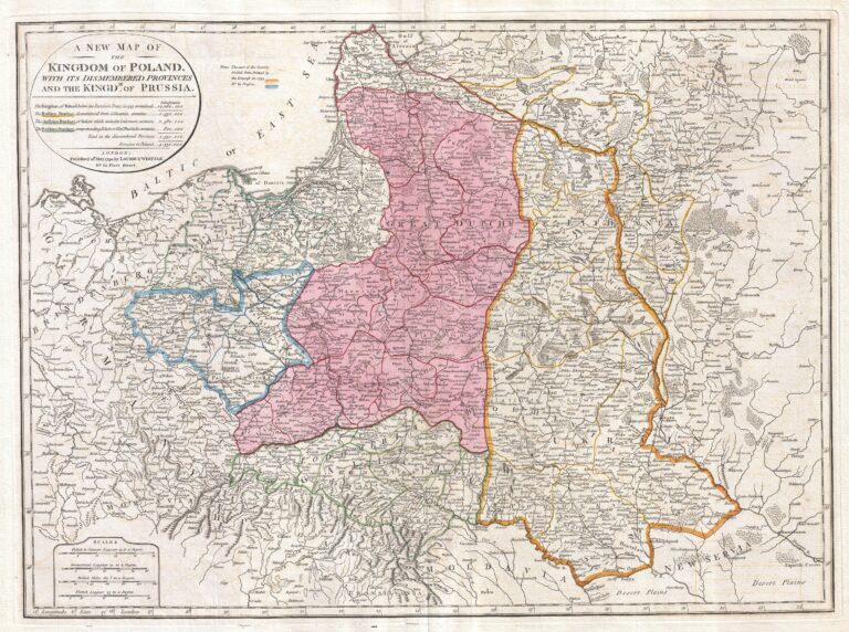 A New Map of the Kingdom of Poland with its Dismembered Provinces ...