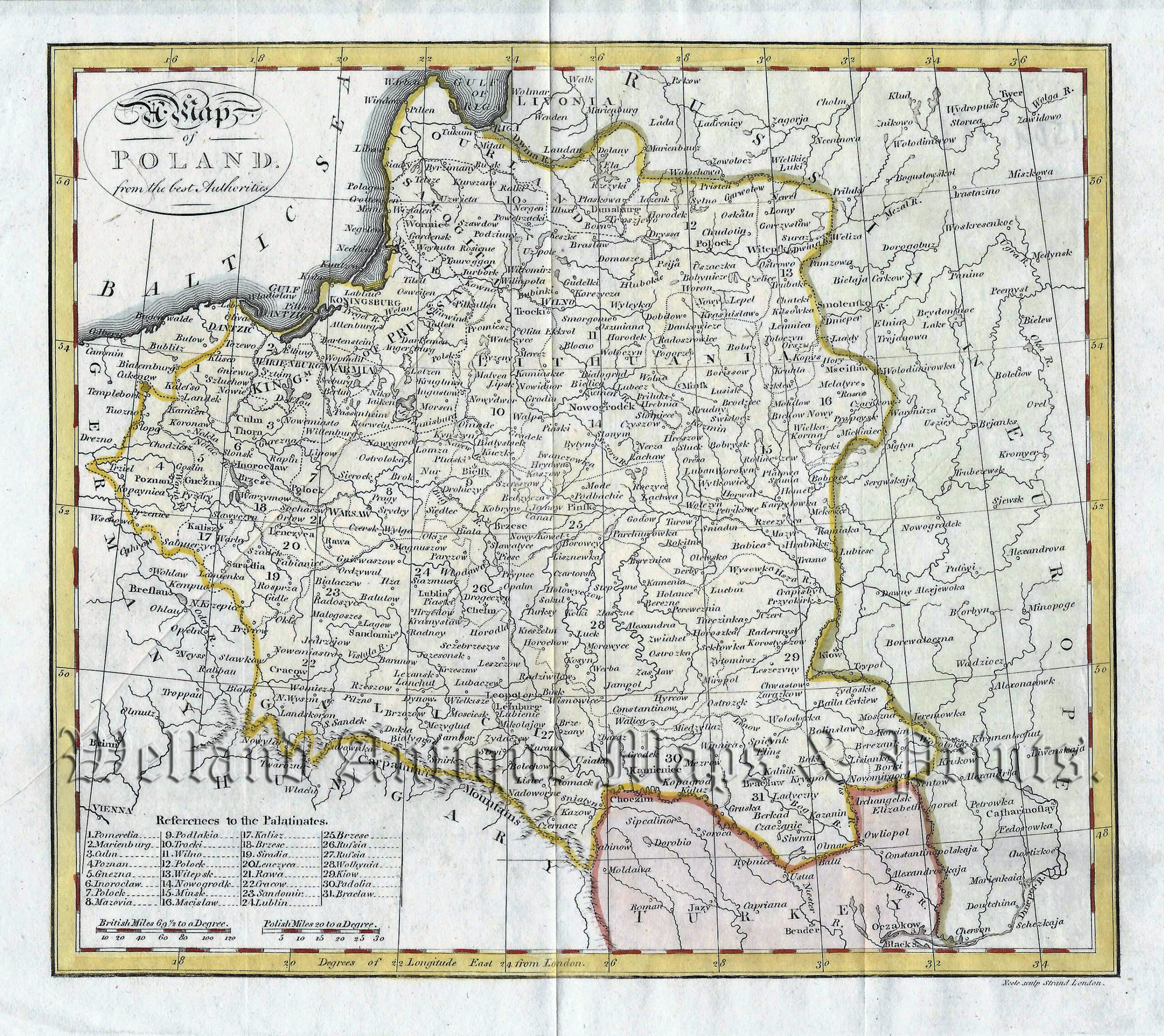 A Map of Poland from the best Authorities, 1810 – Lithuanian Maps